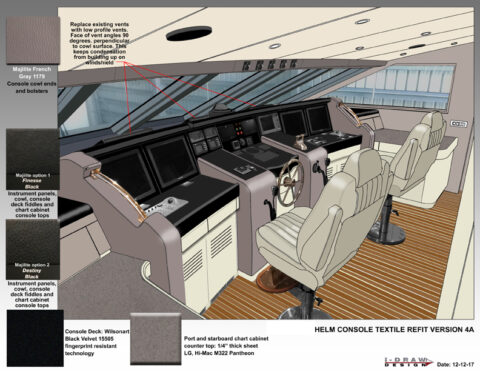 Helm console textile refit | I-DRAW DESIGN